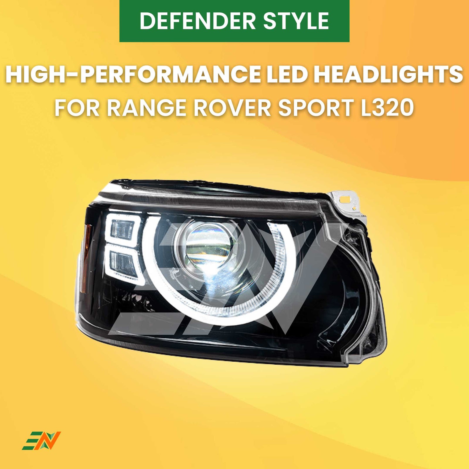 Modified Defender Pair Facelift Headlights for Range Rover Sport L320