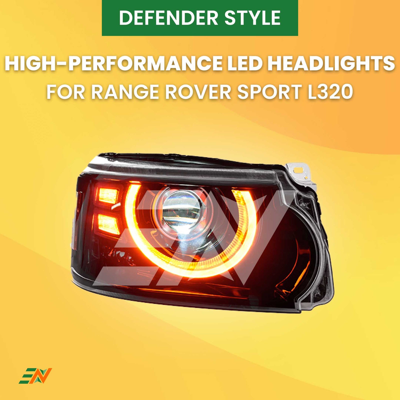 Modified Defender Pair Facelift Headlights for Range Rover Sport L320