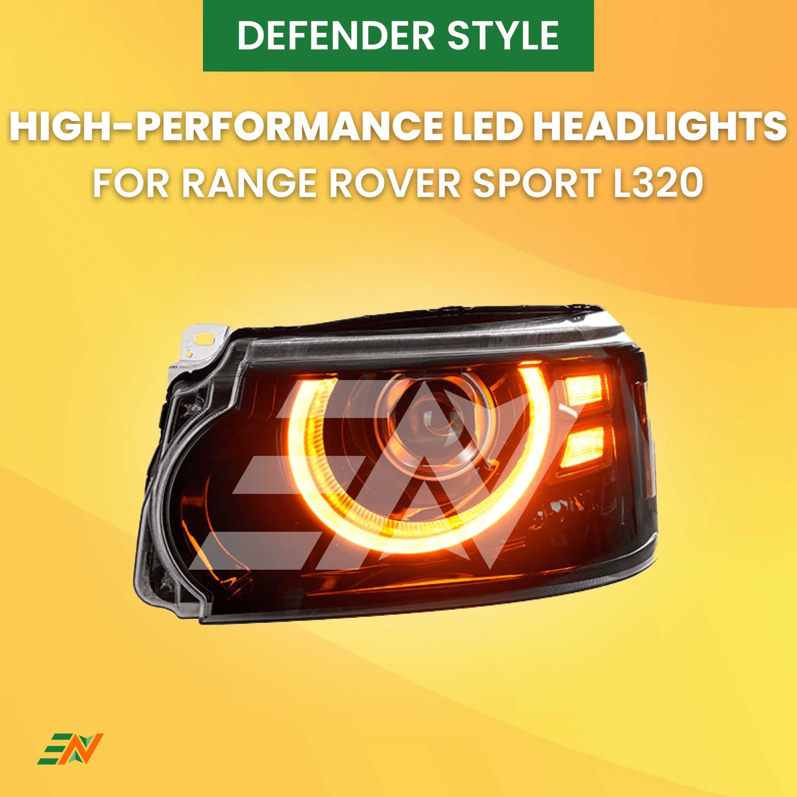 Modified Defender Pair Facelift Headlights for Range Rover Sport L320